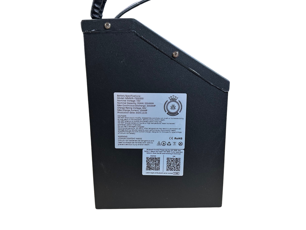 Metal Case 72V Lithium Battery for Razor MX500/MX650/SX500 200AMP/32AH